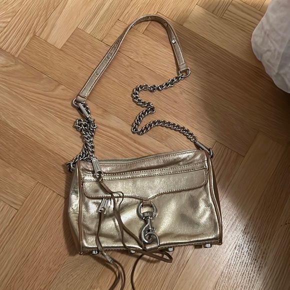 Rebecca Minkoff | Bags | Rebecca Minkoff Gold Metallic Mac Bag | Poshmark